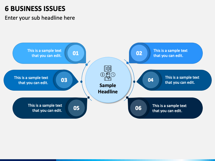 6 Business Issues PowerPoint Presentation Slides - PPT Template