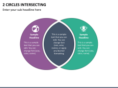 2 Circles intersecting PowerPoint Template - PPT Slides