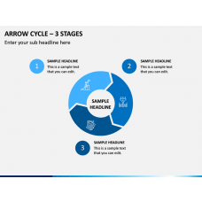 PowerPoint Arrow Flow – 3 Stages