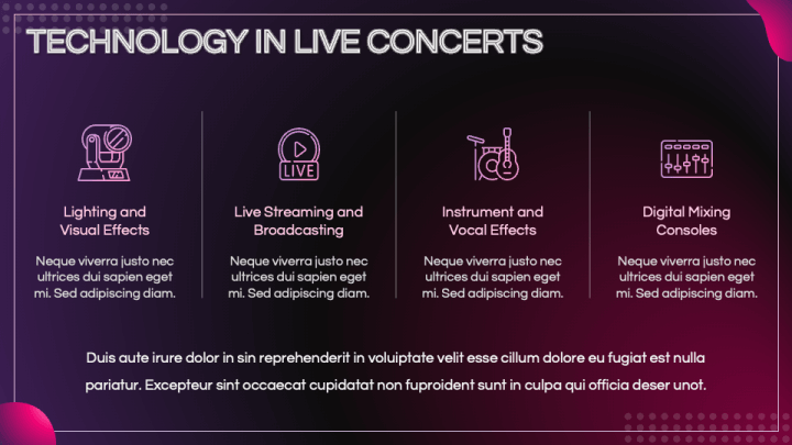 Free - Live Concert Theme for PowerPoint and Google Slides - PPT Slides