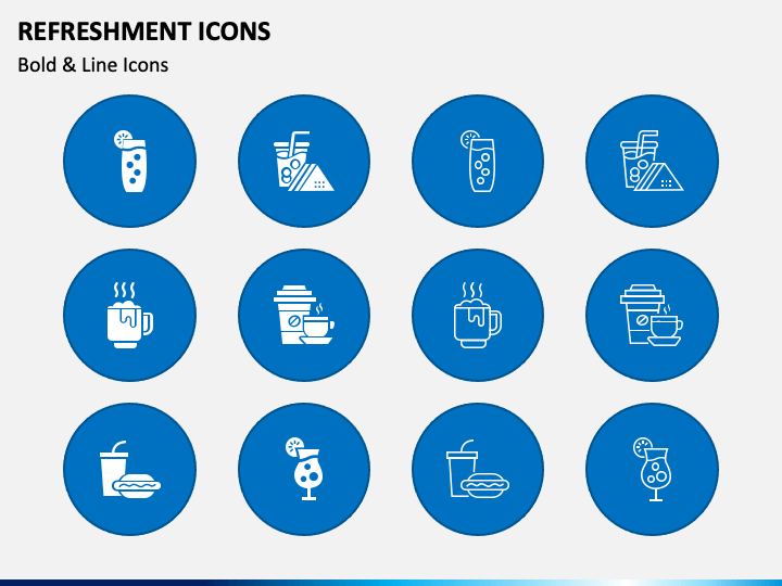Refreshment Icons for PowerPoint and Google Slides - PPT Slides