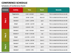 Conference Schedule PowerPoint and Google Slides Template - PPT Slides