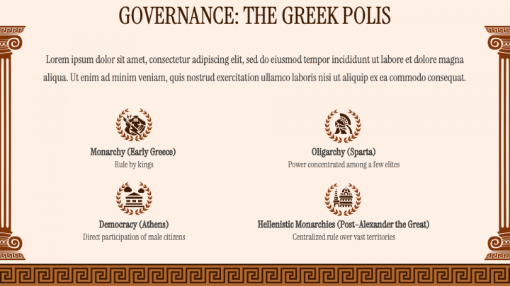 Free - Greece Culture PowerPoint and Google Slides Template - PPT Slides