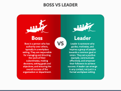 Boss Vs Leader PowerPoint and Google Slides Template - PPT Slides