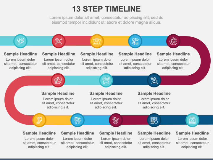 13 Step Timeline for PowerPoint and Google Slides - PPT Slides