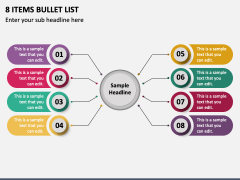 8 Items Bullet List PowerPoint Presentation Slides - PPT Template