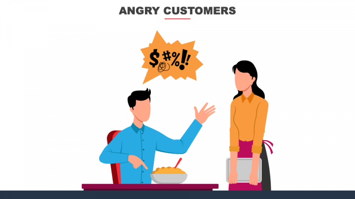 Angry Customers Illustration for PowerPoint and Google Slides - PPT Slides