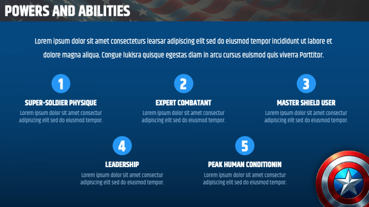 Free - Captain America Presentation Theme for PowerPoint and Google Slides