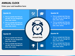 Annual Clock PowerPoint and Google Slides Template - PPT Slides