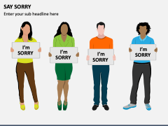 Say Sorry Illustration for PowerPoint and Google Slides - PPT Slides