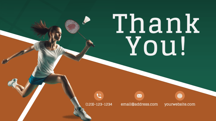Free - Badminton Academy Theme for PowerPoint and Google Slides - PPT ...