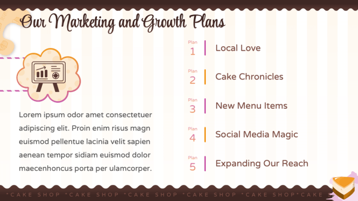Free - Cake Shop Theme for PowerPoint and Google Slides - PPT Slides