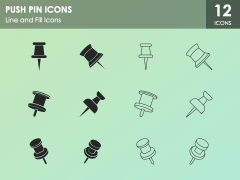 Push Pin Icons for PowerPoint and Google Slides