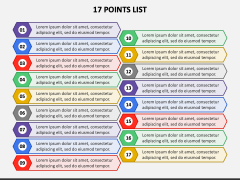 17 Points List for PowerPoint and Google Slides - PPT Slides