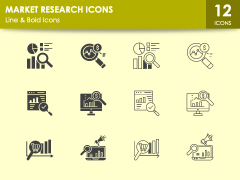 Market Research Icons for PowerPoint and Google Slides - PPT Slides
