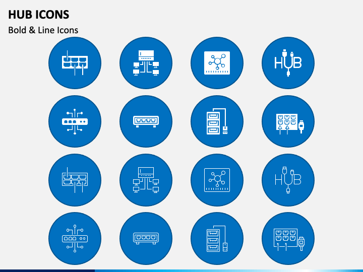 Hub Icons for PowerPoint and Google Slides - PPT Slides