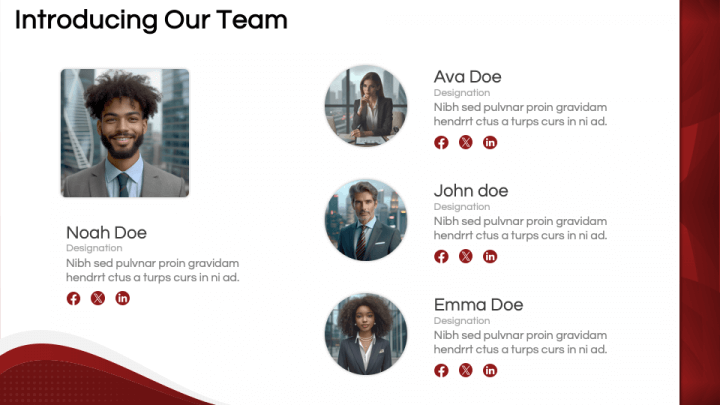 Abstract Red Theme for PowerPoint and Google Slides - PPT Slides