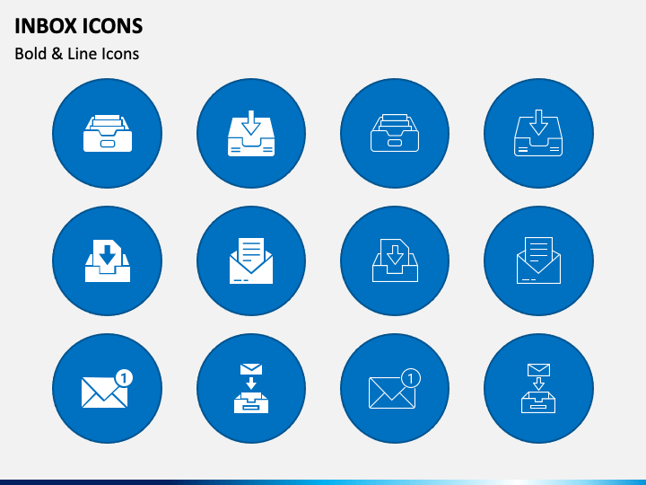 Inbox Icons for PowerPoint and Google Slides - PPT Slides