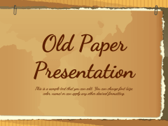 Free - Old Paper Presentation Theme for PowerPoint and Google Slides