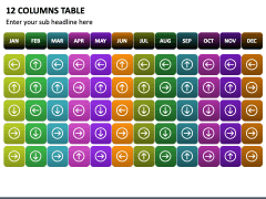 12 Columns Table PowerPoint Template - PPT Slides