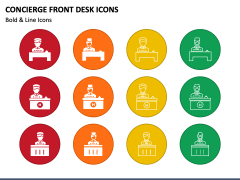 Concierge Front Desk Icons for PowerPoint and Google Slides - PPT Slides