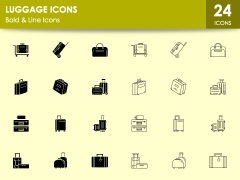 Luggage Icons for PowerPoint and Google Slides