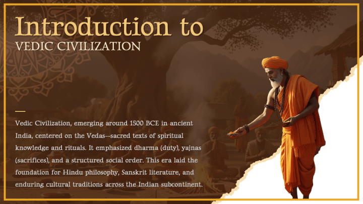 Vedic Civilization PowerPoint and Google Slides Template - PPT Slides