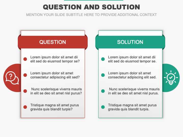 Question and Solution PowerPoint and Google Slides Template - PPT Slides