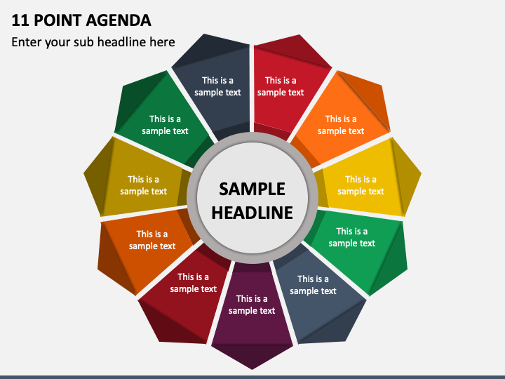 11 Point Agenda PowerPoint Template and Google Slides Theme