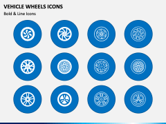 Vehicle Wheels Icons for PowerPoint and Google Slides - PPT Slides