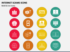 Internet Scams Icons for PowerPoint and Google Slides - PPT Slides