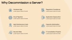 Server Decommissioning PowerPoint and Google Slides Template - PPT Slides
