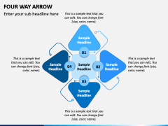 Four Way Arrow PowerPoint Presentation Slides - PPT Template