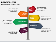 Directions Pole for PowerPoint and Google Slides - PPT Slides