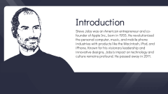 Free - Steve Jobs PowerPoint and Google Slides Template - PPT Slides