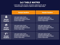 2x3 Table Matrix for PowerPoint and Google Slides - PPT Slides