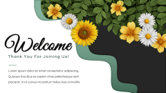 Floral Welcome Slide for PowerPoint and Google Slides - PPT Slides