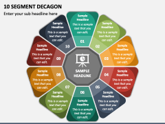 10 Segment Decagon PowerPoint Template and Google Slides Theme