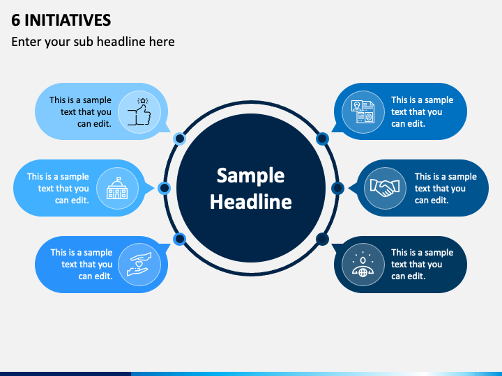 6 Initiatives PowerPoint Presentation Slides - PPT Template
