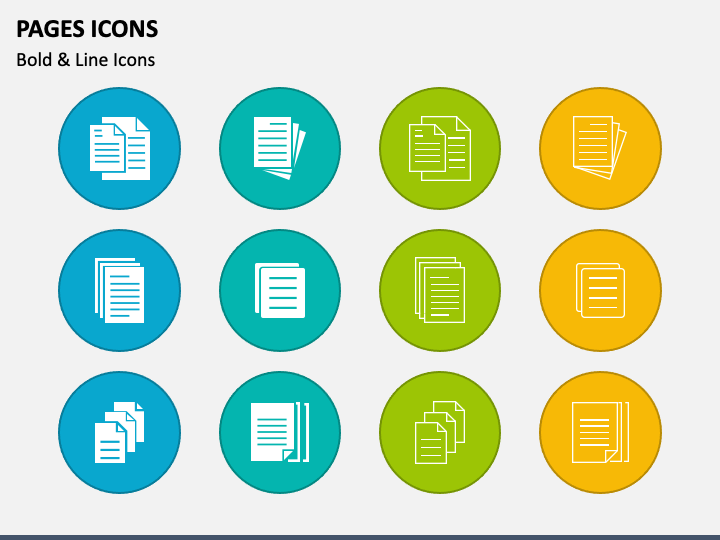 Pages Icons for PowerPoint and Google Slides - PPT Slides