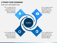 4 Stage Flow Diagram PowerPoint Template - PPT Slides