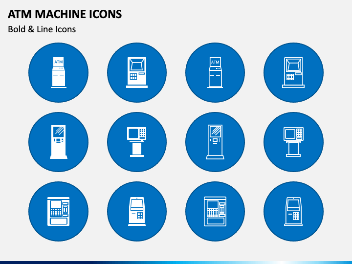 ATM Machine Icons for PowerPoint and Google Slides - PPT Slides