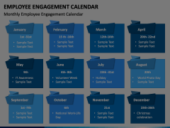 Employee Engagement Calendar PowerPoint Template - PPT Slides