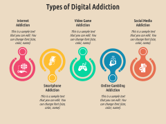 Digital Addiction PowerPoint and Google Slides Template - PPT Slides