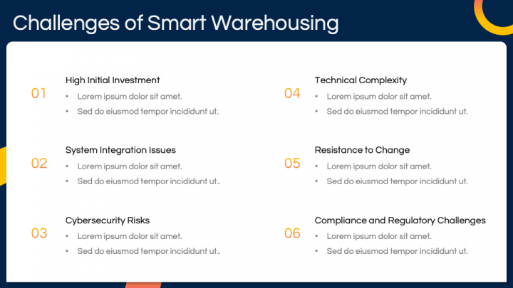 Smart Warehouse PowerPoint and Google Slides Template - PPT Slides