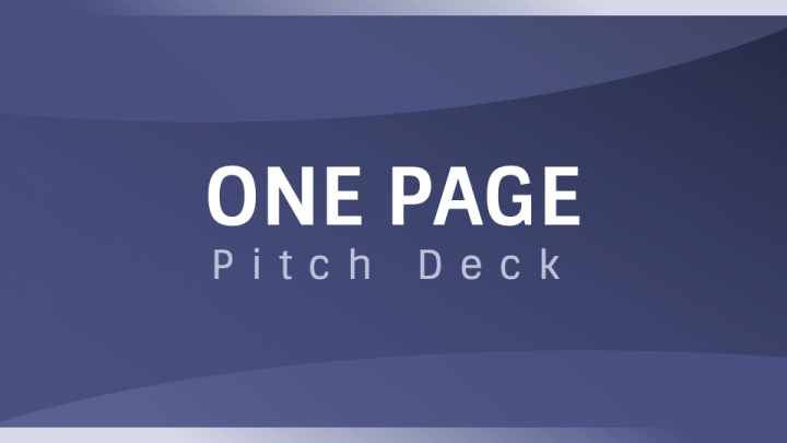 One Page Pitch Deck for PowerPoint and Google Slides - PPT Slides