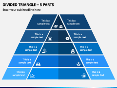 Divided Triangle – 5 Parts PowerPoint Template and Google Slides Theme