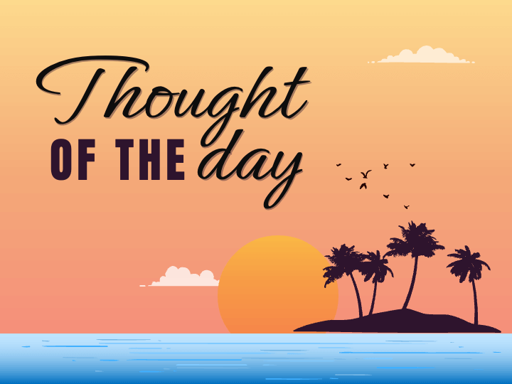 Free - Thought of the Day - Typography PowerPoint and Google Slides ...