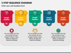 5 Step Sequence Diagram PowerPoint Presentation Slides - PPT Template