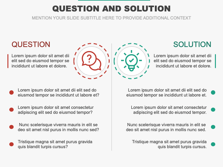 Question and Solution PowerPoint and Google Slides Template - PPT Slides